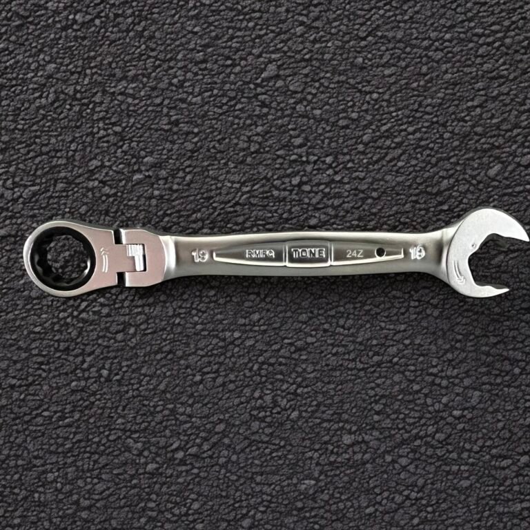 Tone RMFQ700 Flex-head ratchet wrench set with quick-ratchet open end ...